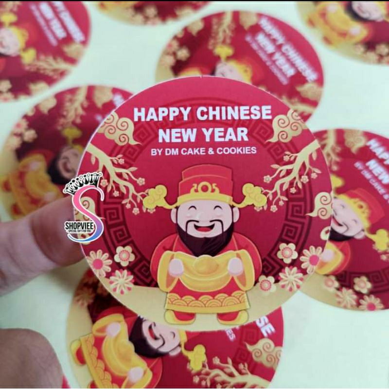 Jual Cetak Sticker Label Tema Imlek | Shopee Indonesia