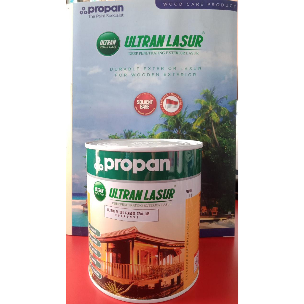 Jual CAT KAYU POLITUR EXTERIOR ULTRAN LASUR NATURAL DOFF EL-501 PROPAN ...