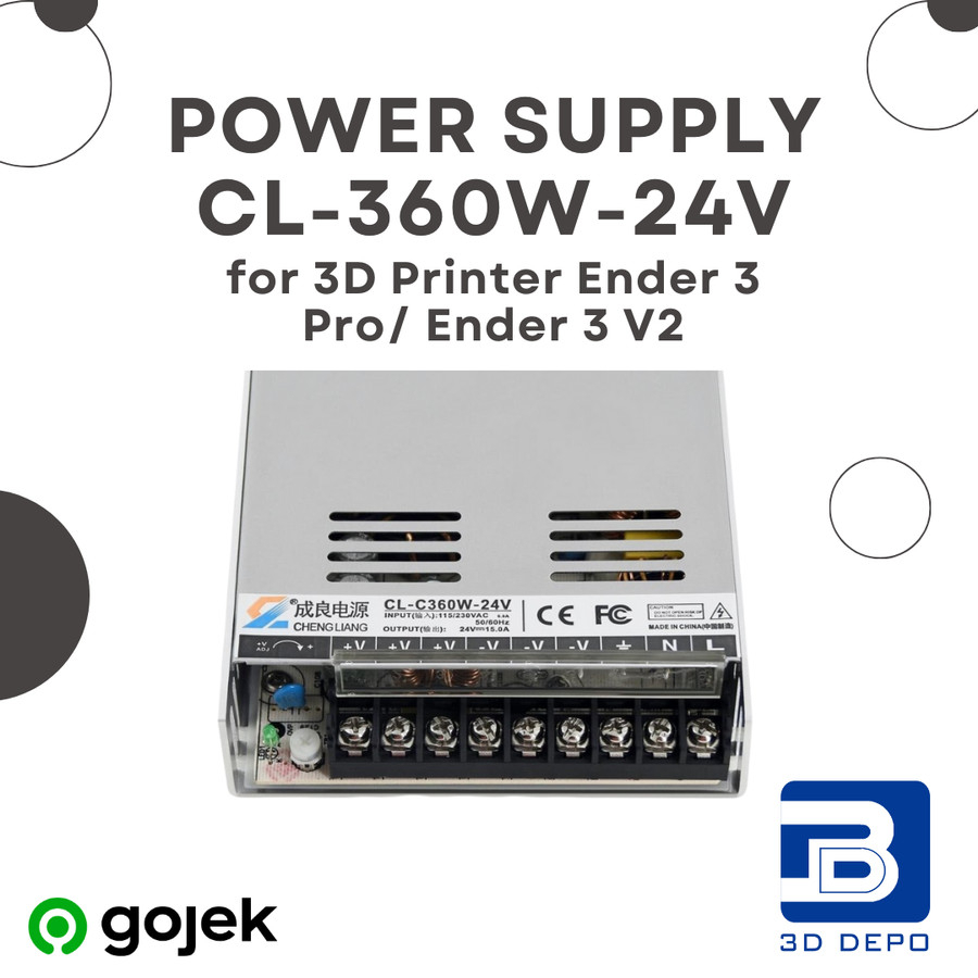 Jual Power Supply CL-360W-24V for 3D Printer Ender 3 Pro/ Ender 3 V2 ...