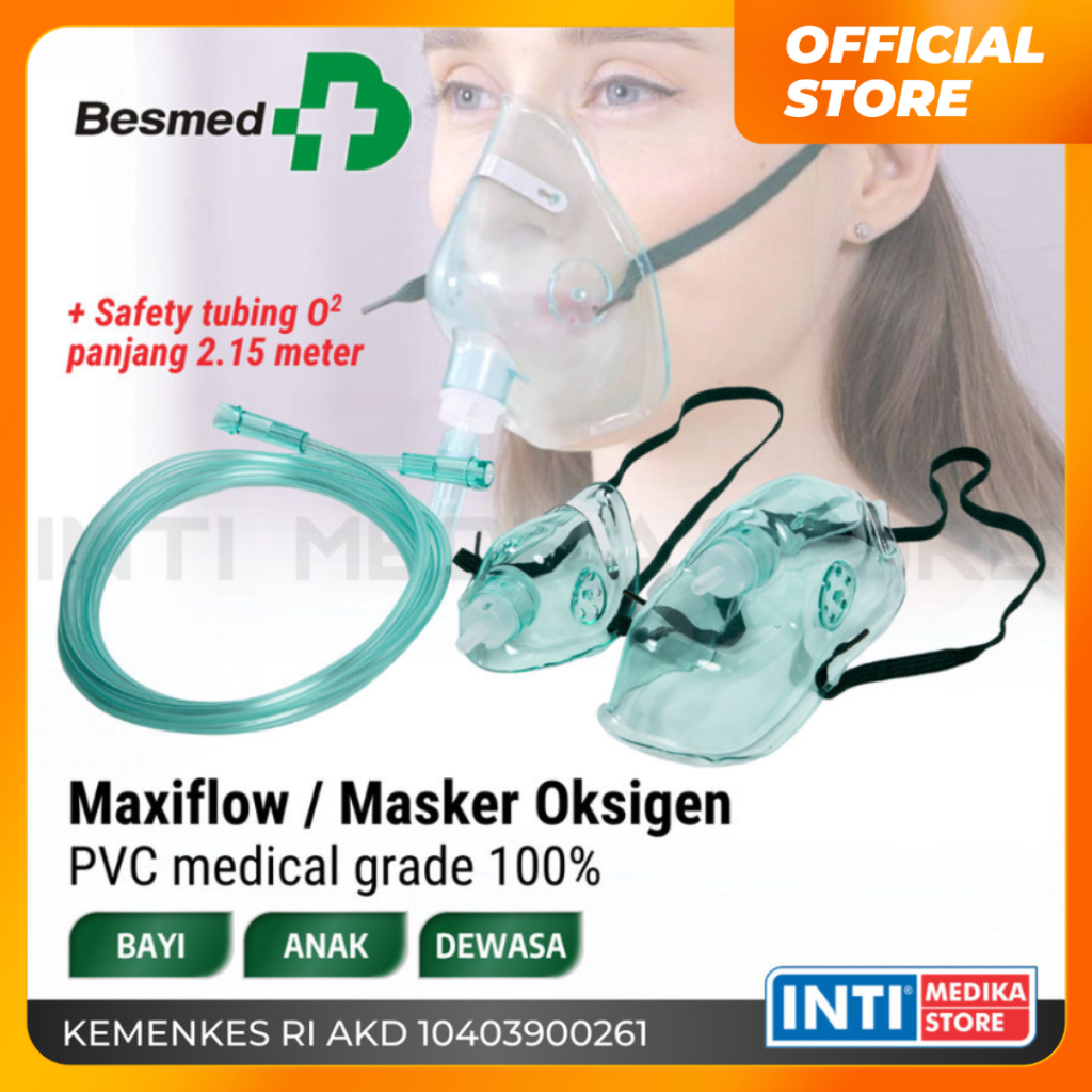 Jual BESMED - Maxiflow Bayi / Anak / Dewasa | Masker Oksigen | Oxygen ...