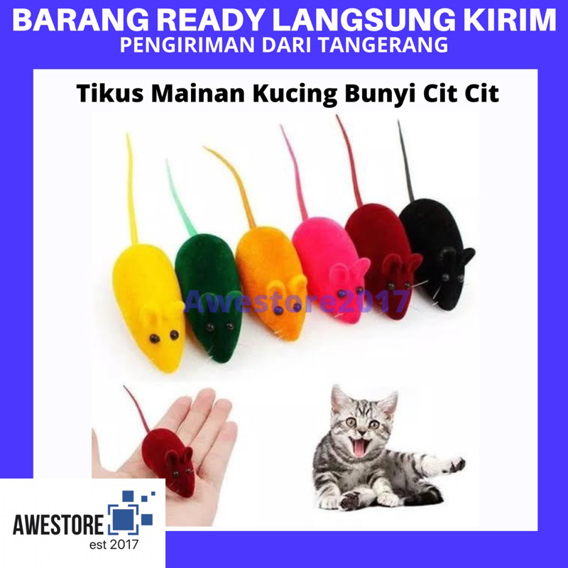 Jual PET Mainan Kucing Interaktif Bentuk Tikus Bunyi Cit Cit | Shopee ...