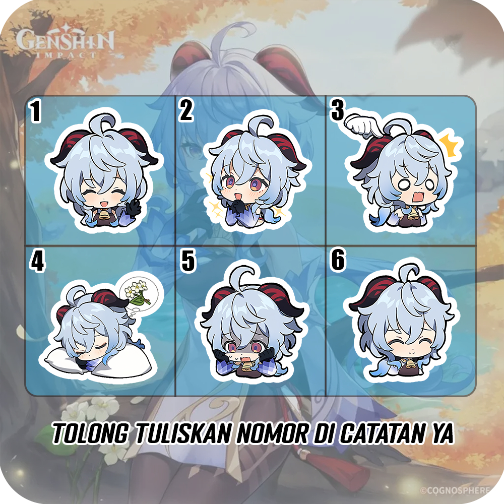 Jual Stiker Glossy Ganyu Genshin Impact, Sticker Anime Game | Shopee ...