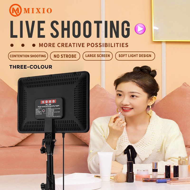 Jual MIXIO - PL36 Lampu Foto LED Video Light LIVE STREAMING Ringlight ...