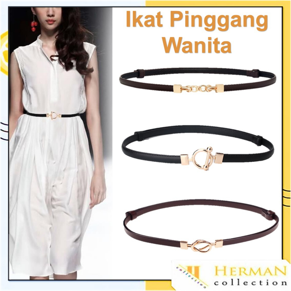 Jual HC Ikat Pinggang Gamis Wanita Adjustable Gesper Kulit Tali Kecil Womens Belt Korea Fashion ...