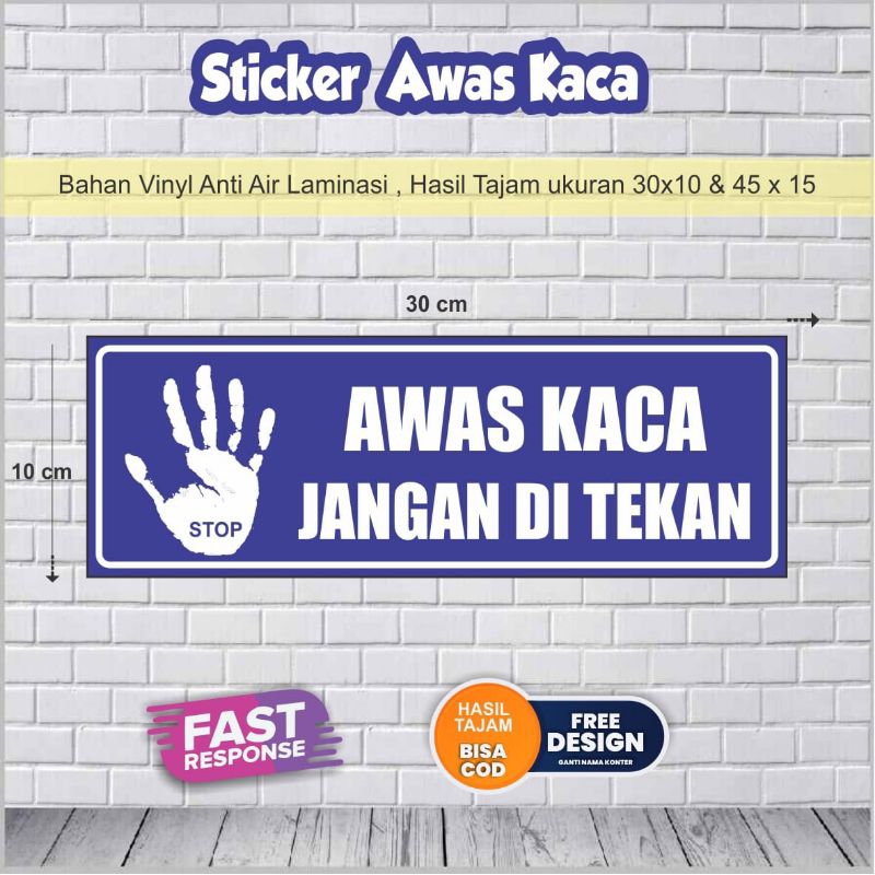 Jual Sticker Awas jangan di tekan vinyl Anti air | Shopee Indonesia