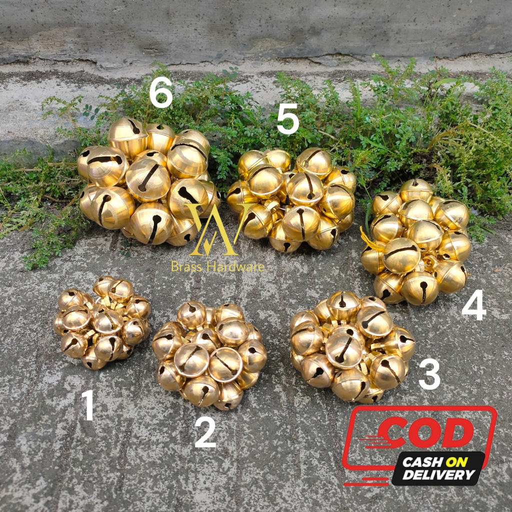 Jual Bel Lonceng Kerincing Kuningan No 3 Kuning 1 Kodi | Shopee Indonesia