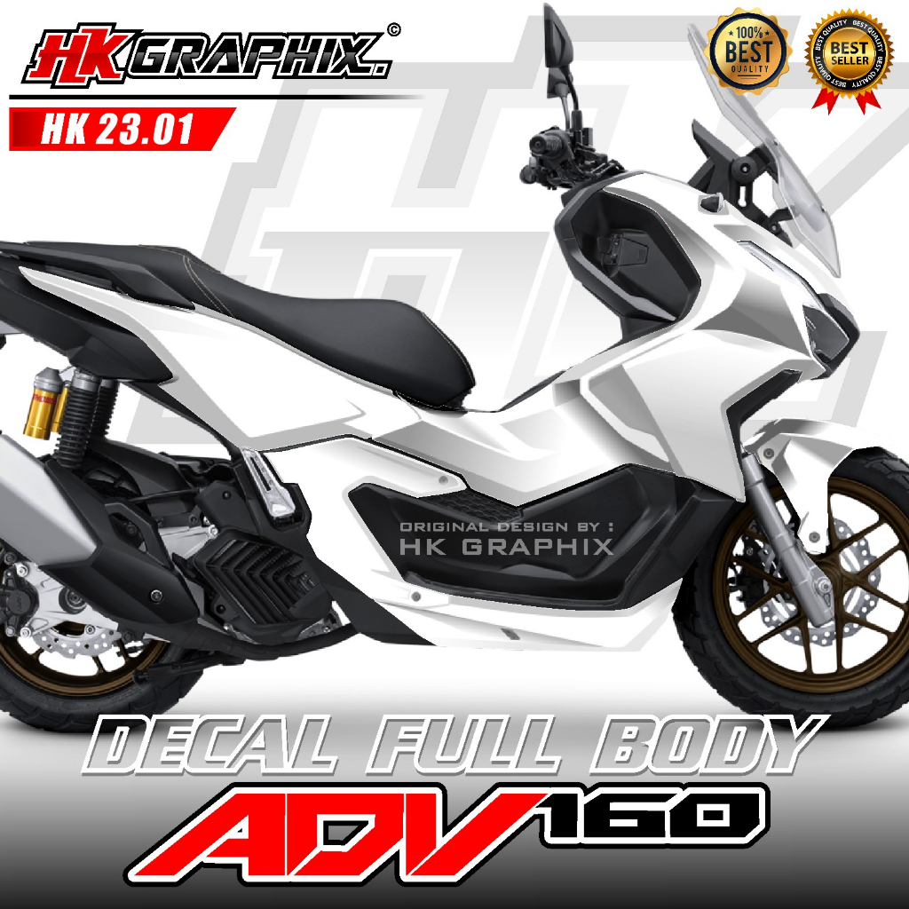 Jual Decal Sticker ADV 160 Full Body Motif Polos Terlaris HK Graphix 23 ...