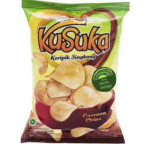 Jual KUSUKA KERIPIK SINGKONG 20gr CASSAVA CHIPS AYAM MADU JAGUNG ...