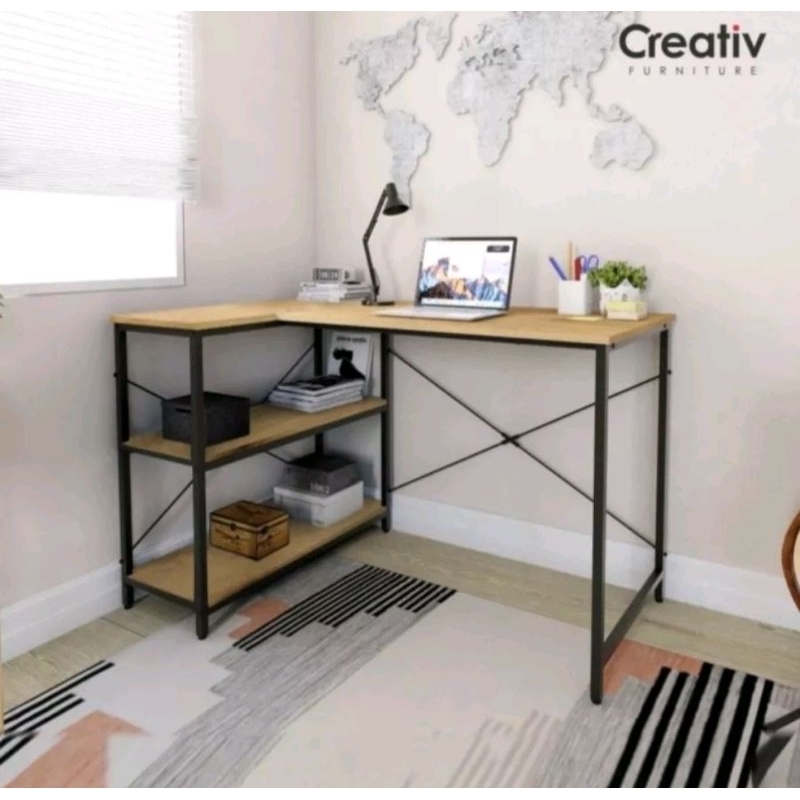 Jual MEJA L MEJA KAKI BESI MEJA SIKU MEJA TULIS MEJA KANTOR MEJA KERJA ...