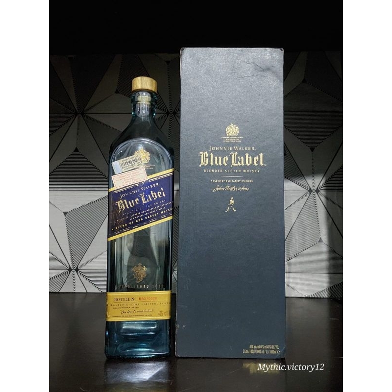 Jual Botol bekas miras - JW Blue Label 1 liter + Box | Shopee Indonesia