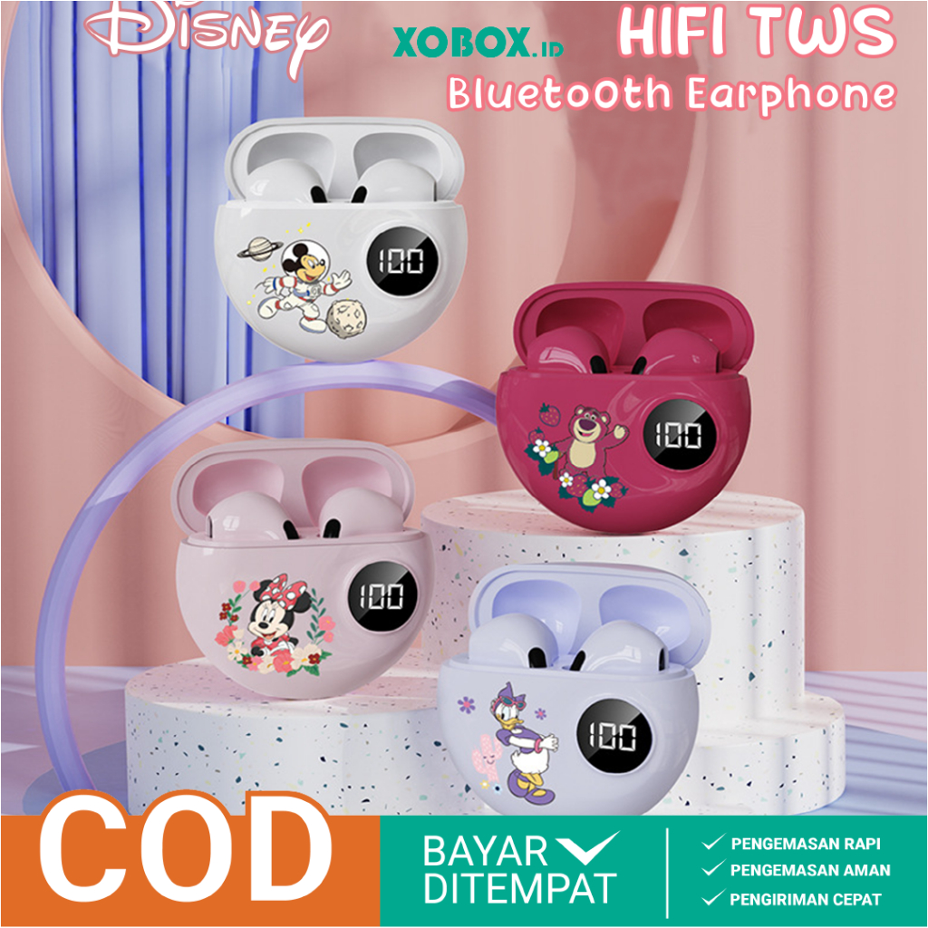 Jual Disney Headset Bluetooth 5.3 TWS Earphone Wireless Apro6 Power ...