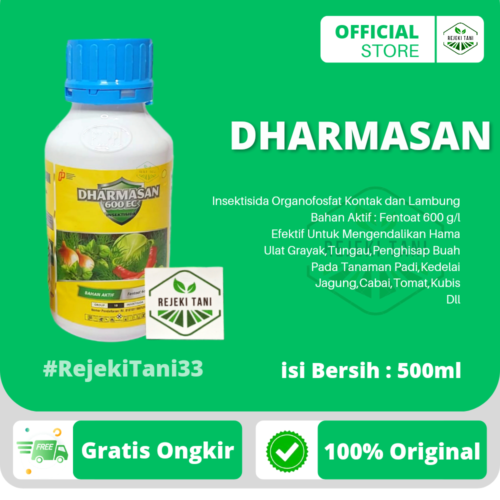 Jual Insektisida DHARMASAN 600EC 500ml Darmasan Organofosfat Kontak dan ...