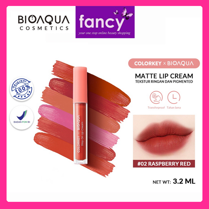 Jual Colorkey X Bioaqua Matte Lip Cream Tekstur Ringan dan Pigmented ...