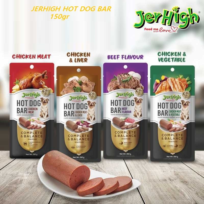 Jual JERHIGH HOTDOG BAR 150GR Dog Snack Sosis Camilan Anjing Jerhigh ...