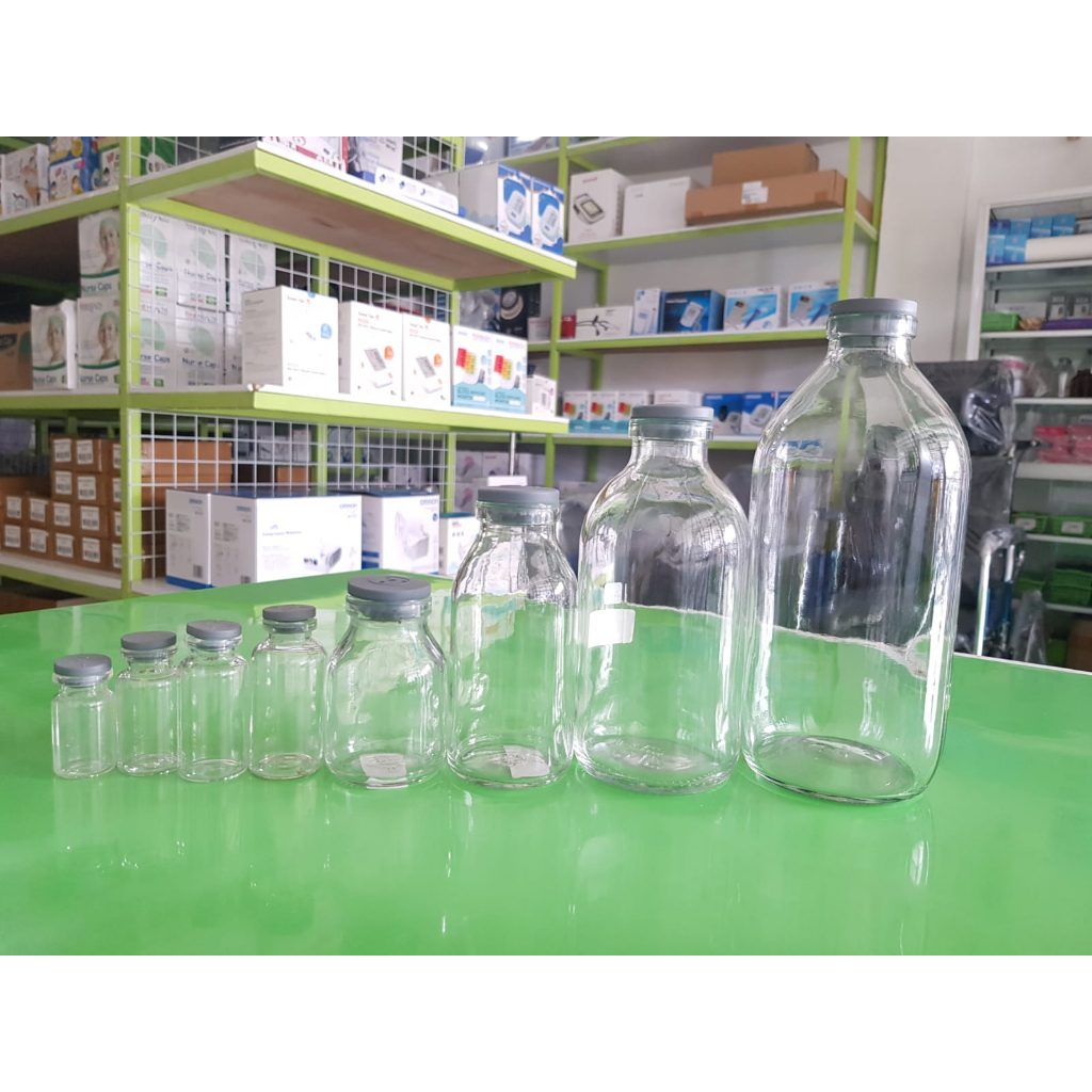 Jual Botol Vial Kaca Bening / Botol Vial Tutup Karet Silikon | Shopee ...