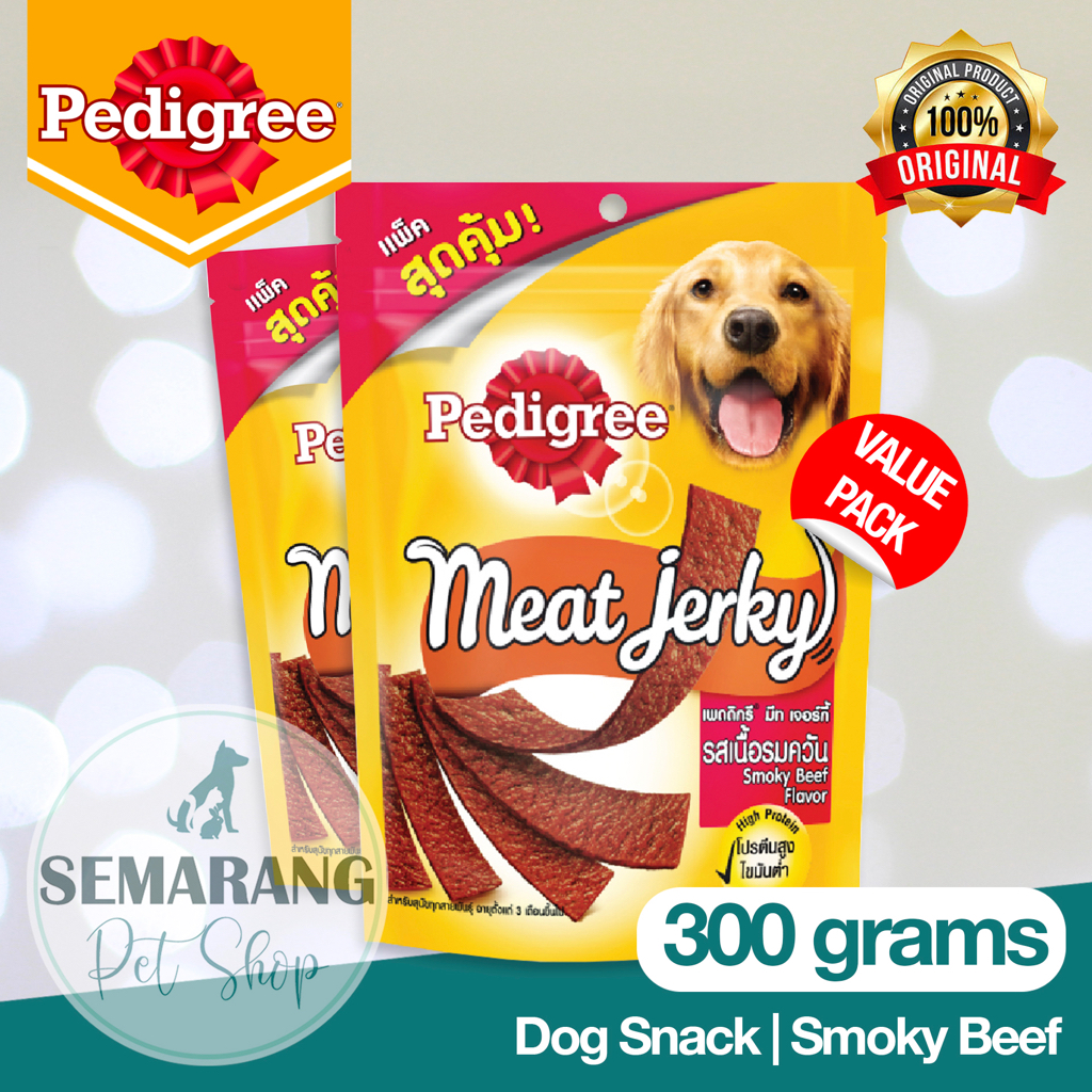 Jual PEDIGREE Meat Jerky Smoky Beef 300gr | Snack Anjing Smoked Beef ...