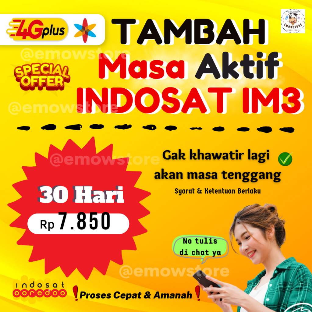 Jual [Baca Deskripsi] Promo Tambah Masa Aktif Indosat IM3 30 Hari Murah ...