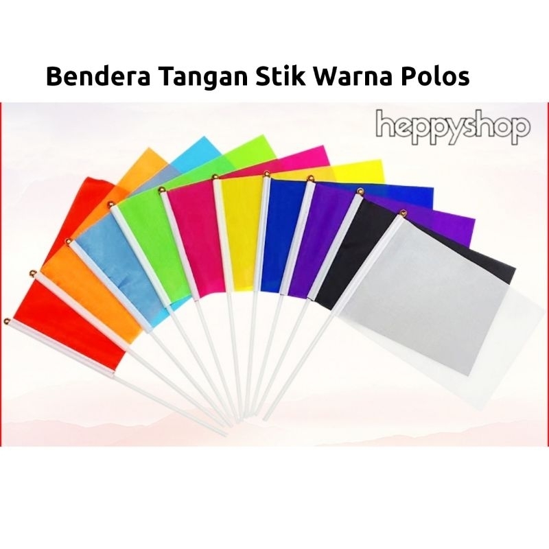 Jual Bendera Tangan Stik Warna Polos | Shopee Indonesia