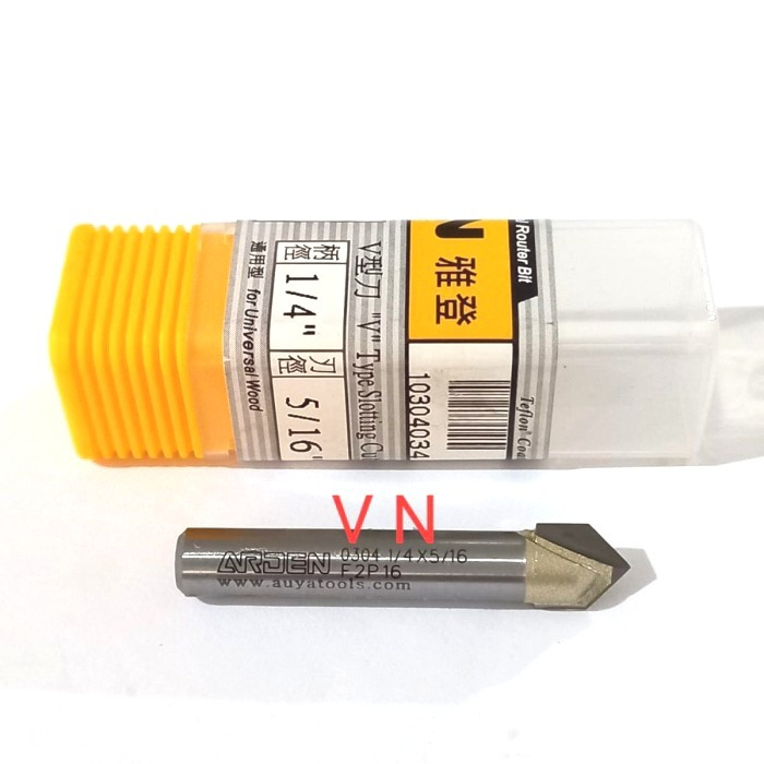 Jual Mata Profil/Router V Groove 8 mm 1/4 × 5/16 Lancip 90° Merk ARDEN ...