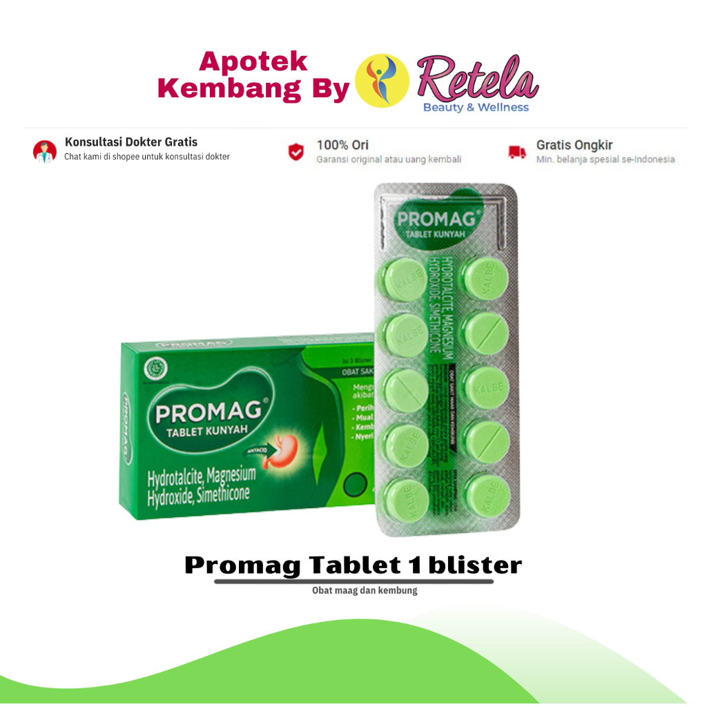 Jual PROMAG TABLET 1 STRIP 10 TABLET | Shopee Indonesia