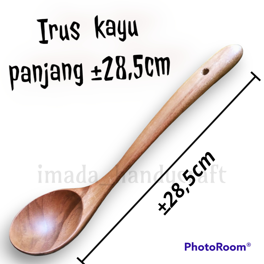 Jual IMD Sendok sayur / Centong irus sayur dari kayu pilihan ukuran 28 ...