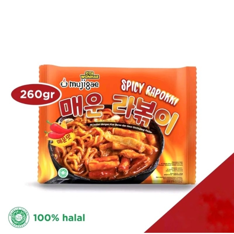 Jual MUJIGAE BY WONHAE SPICY RAPOKKI 260 GR - RAMEN TOPOKKI ...