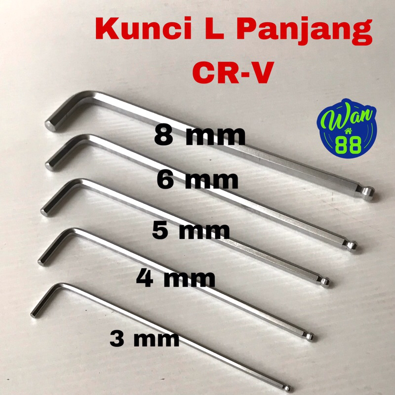 Jual Kunci L Panjang CR-V 3mm,4mm,5mm,6mm,8mm | Shopee Indonesia