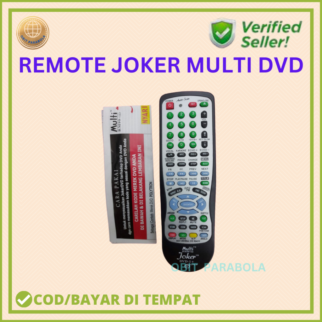 Jual REMOTE MULTI DVD JOKER TERLARIS(TANPA DOS KEMASAN) | Shopee Indonesia