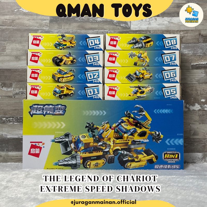 Jual QMAN TOYS The Legend of Chariots 8in1 - Bricks Blocks Bongkar susun brick block Mainan ...