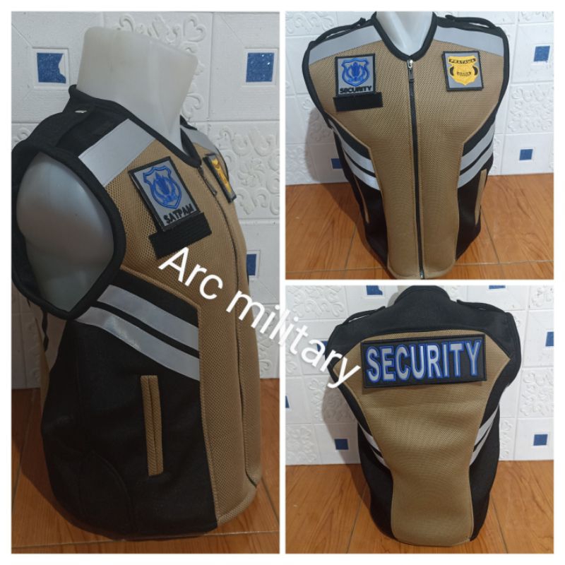 Jual Rompi security coklat/Rompi satpam/Rompi tebal | Shopee Indonesia