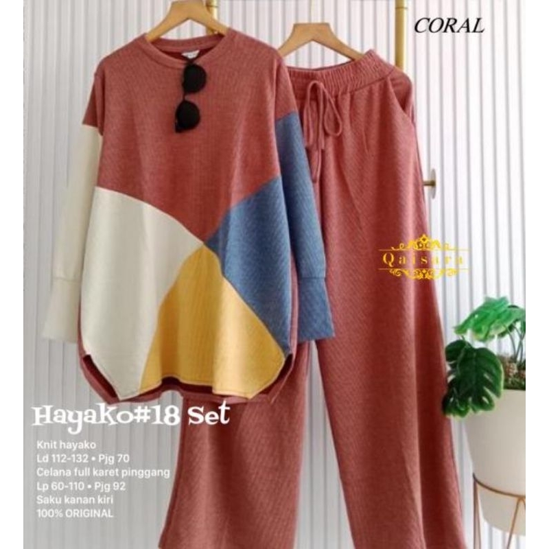 Jual Setelan Wanita Hayako set#18 Knit hayako By Qaisara | Shopee Indonesia