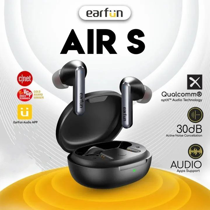 Jual EarFun Air S QCC3046 Aptx 6h Multipoint ANC Wireless Charging IPX5 App | Shopee Indonesia
