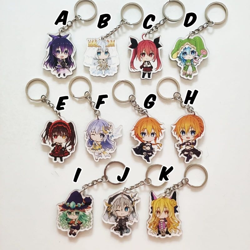 Jual Keychain Anime Date A Live 2 Tooka Origami Yoshino Kurumi Kaguya ...