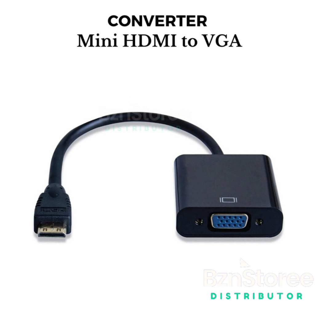 Jual Kabel Mini HDMI to VGA Converter /Converter mini hdmi to vga | Shopee Indonesia