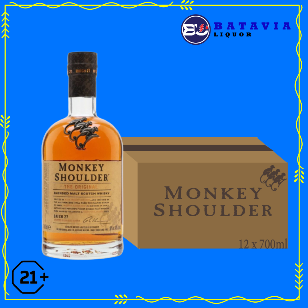 Jual Monkey Shoulder Blended Malt Whisky 700ml 12 Botol | Shopee Indonesia