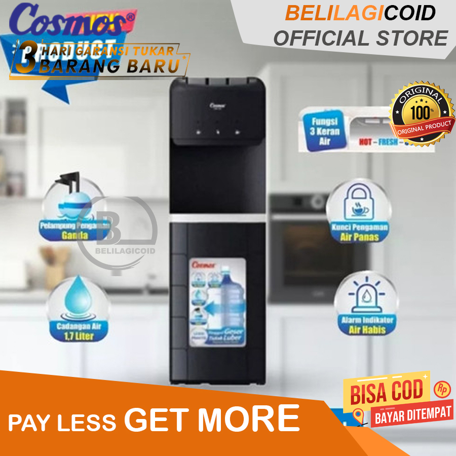 Jual Cosmos Dispenser Galon Bawah Minimalis 3 KRAN CWD 7601 / Dispenser ...
