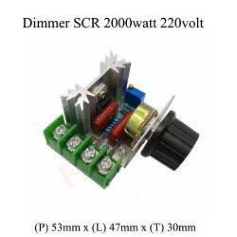 Jual DIMMER SCR 2000W Regulator 220v Ac motor gurinda bor motor speed cotroller | Shopee Indonesia