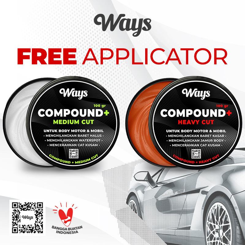 Jual WAYS Premium Compound Plus + FREE SPONGE APPLICATOR / Kompon Poles ...