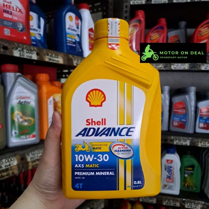 Jual Oli Motor Shell Advance AX5 Scooter Matic 10W-30 0.8L 100% ORIGINAL | Shopee Indonesia