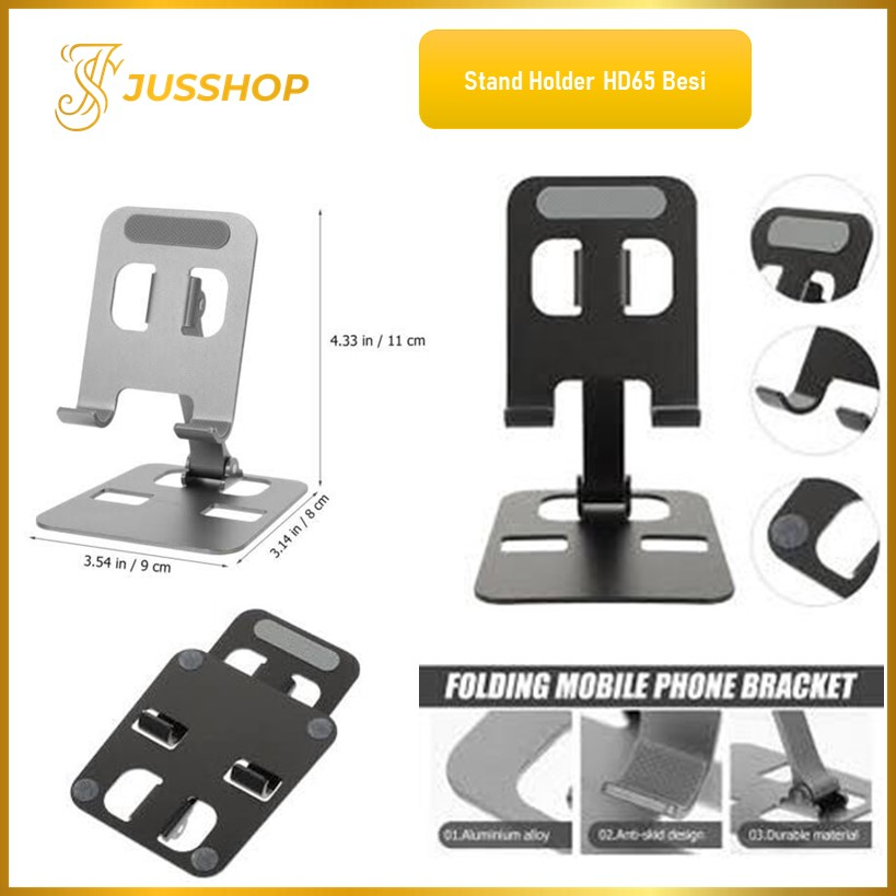 Jual Holder Stand Hp HD-65 Full Besi Super Kuat Holder Standing Hp ...