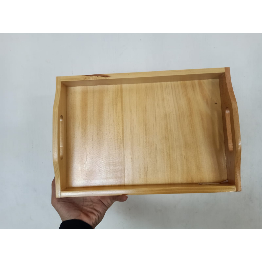 Jual Baki Nampan Kayu / Tray Kayu Pinus Ukuran 30 x 22 Serbaguna ...