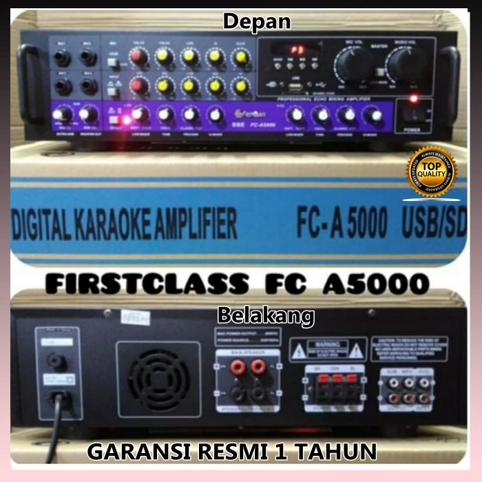 Jual AMPLIFIER FIRSTCLASS FC A5000 AMPLI FC A 5000 BLUETOOTH KAROEKE | Shopee Indonesia