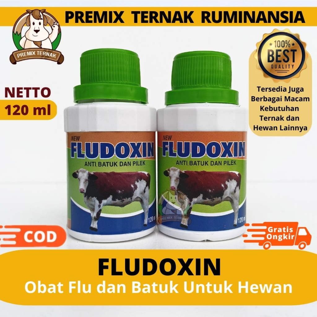 Jual FLUDOXIN 120ML - Obat Batuk dan Pilek untuk hewan Sapi Kambing ...