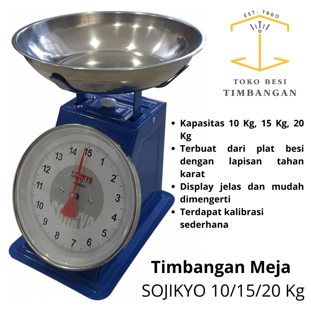 Jual Timbangan Meja merk SOJIKYO 15 Kg | Shopee Indonesia