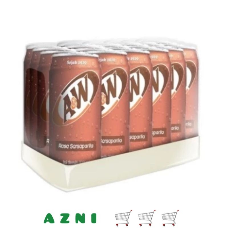 Jual AW SARSAPARILLA 1 DUS 24 PCS 250 ml - MINUMAN KALENG | Shopee ...