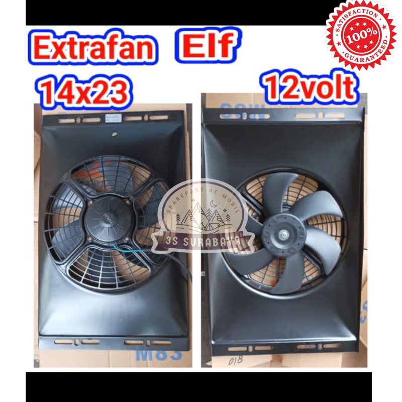 Jual Extrafan Extra Fan 14 23 Kondensor Single Blower Besi Ac Mobil 12 ...