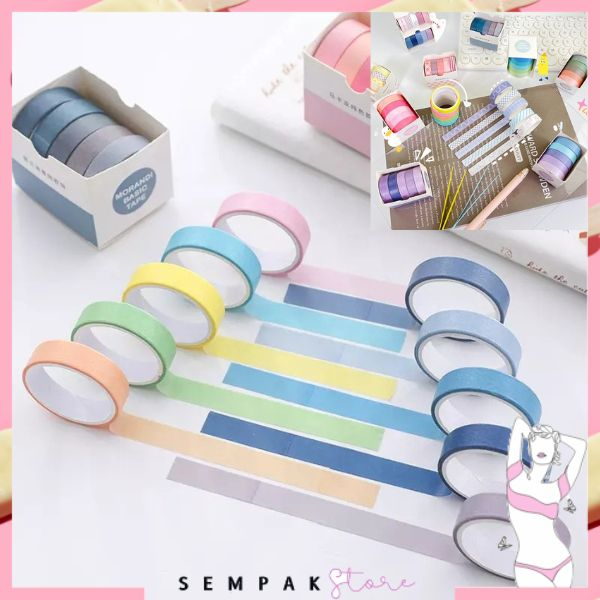 Jual SS Roll Masking Tape Set 5 Pcs Essential Collection Basic Pattern ...