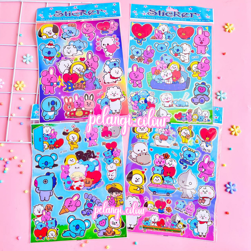 Jual Stiker karakter kpop / Sticker bt21 / Stiker chimmy Tata | Shopee ...