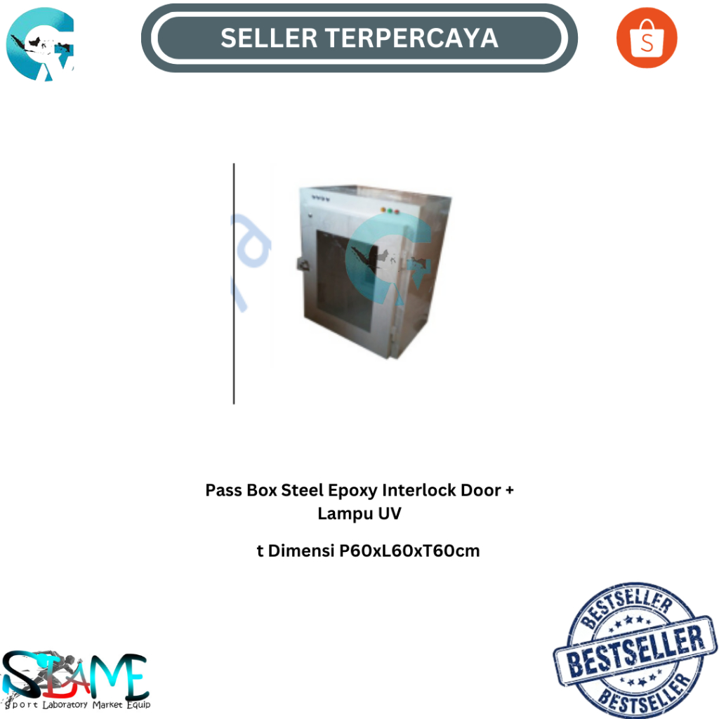 Jual Pass Box Steel Epoxy Interlock Door + Lampu UV t Dimensi ...