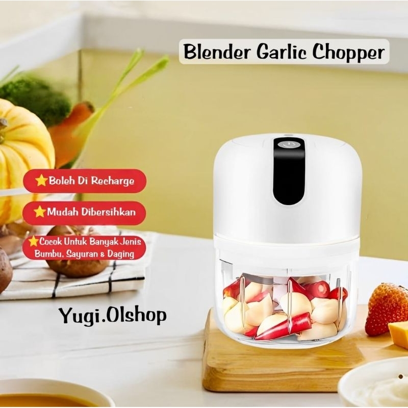 Jual Mini Chopper Wireless Electric blender Chopper Mixer daging bumbu ...
